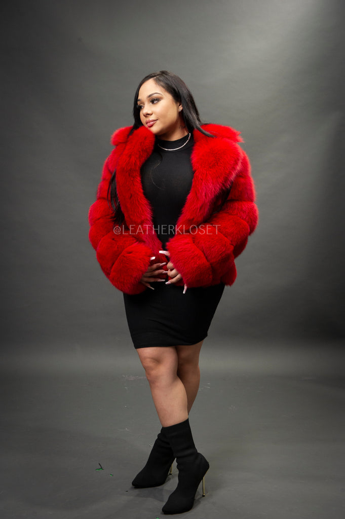 Women's Marcy Fox Jacket [Red] – LeatherKloset