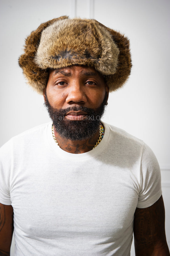 Unisex Nylon And Rabbit Russian Trooper Hat [Natural] – LeatherKloset