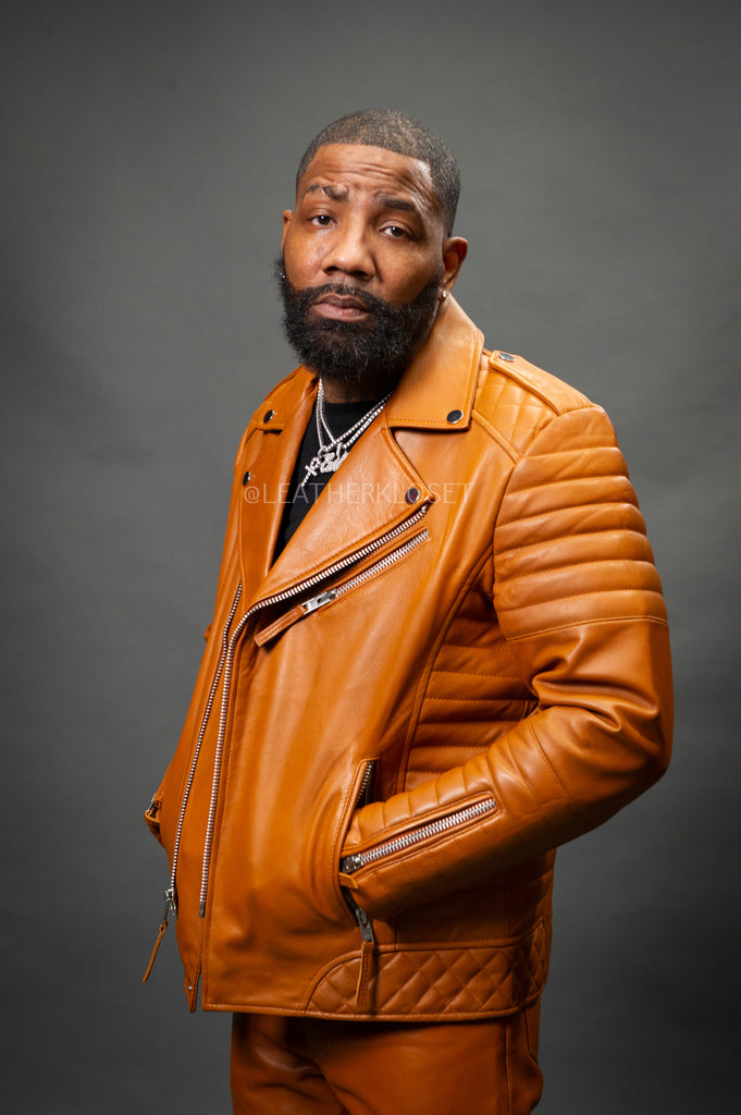 Men's Jay Biker Leather Jacket [Saddle] – LeatherKloset