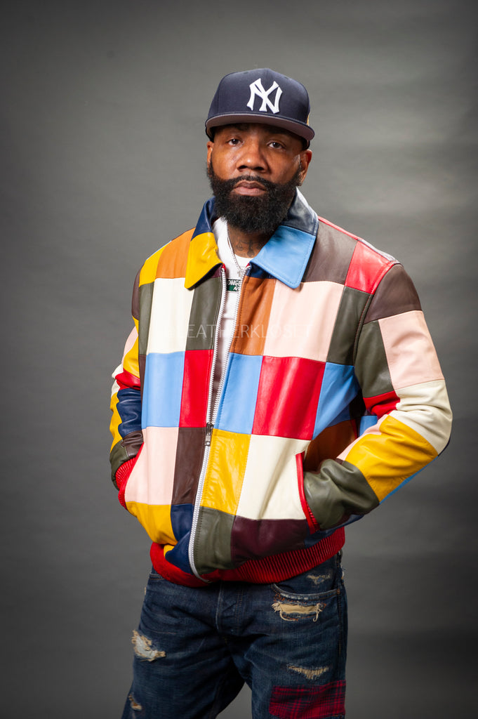 Men's Patchwork Leather Jacket [Multi] – LeatherKloset