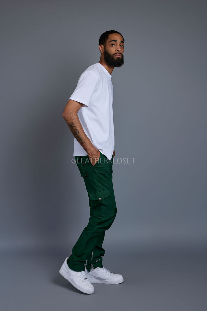 Men's Better Days Stack Pants Separate [Forest Green] – LeatherKloset