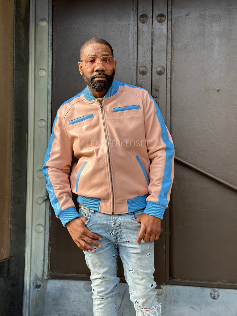 Men's Dear Summer Baseball Multi Color Jacket [Baby Pink/Baby Blue ...