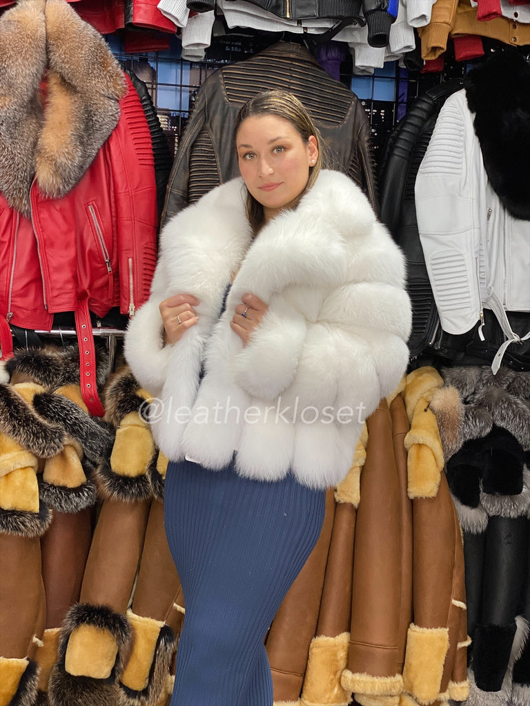 Women's Marcy Fox Jacket [Pure White] – LeatherKloset