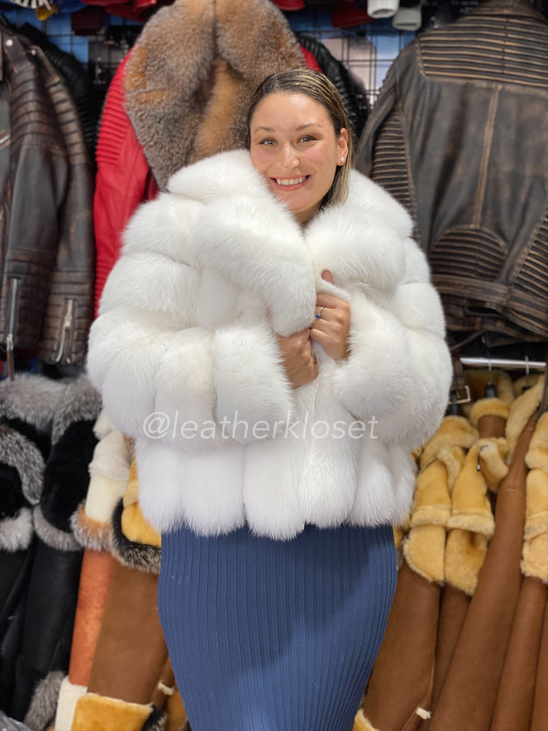 Women's Marcy Fox Jacket [Pure White] – LeatherKloset