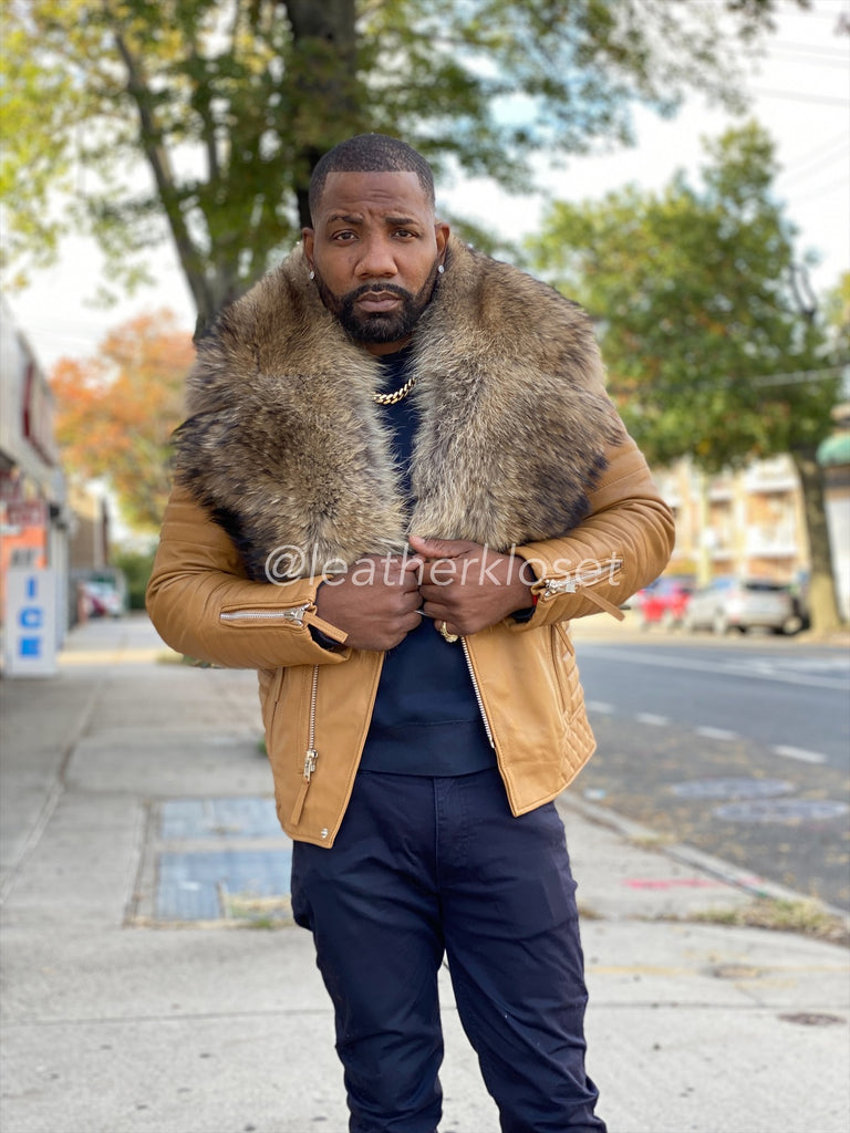 Men's Jay Biker With John Snow Collar – LeatherKloset